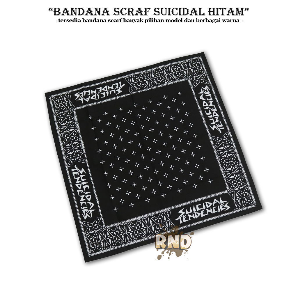 Jual Bandana / Slayer / Scarf – Motif MUSIK BAND SUICIDAL TENDENCES ...