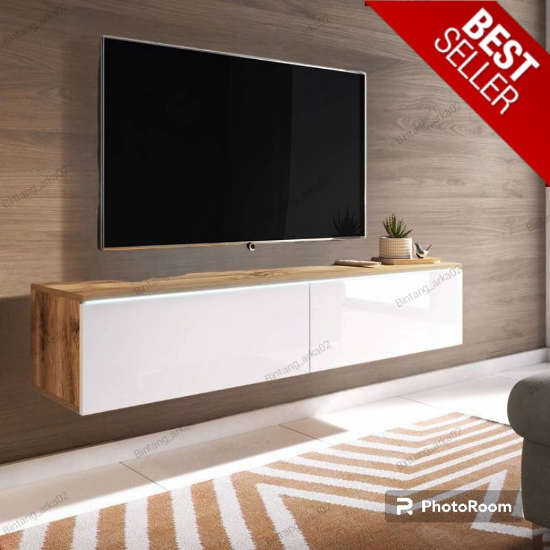 Jual Rak gantung tv minimalis 140x30x25cm | Shopee Indonesia
