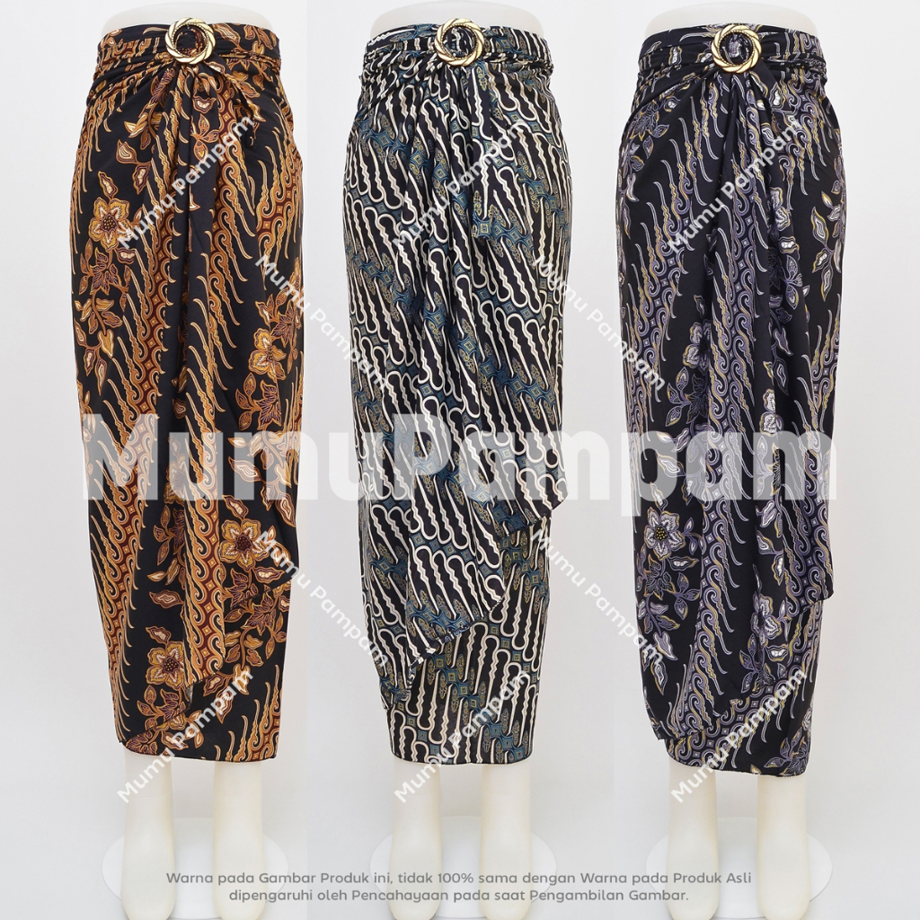 Jual Kain Lilit Bawahan Kebaya Wisuda Batik Modern Wanita Rok Plisket Span Wiru Jumbo Pakaian ...