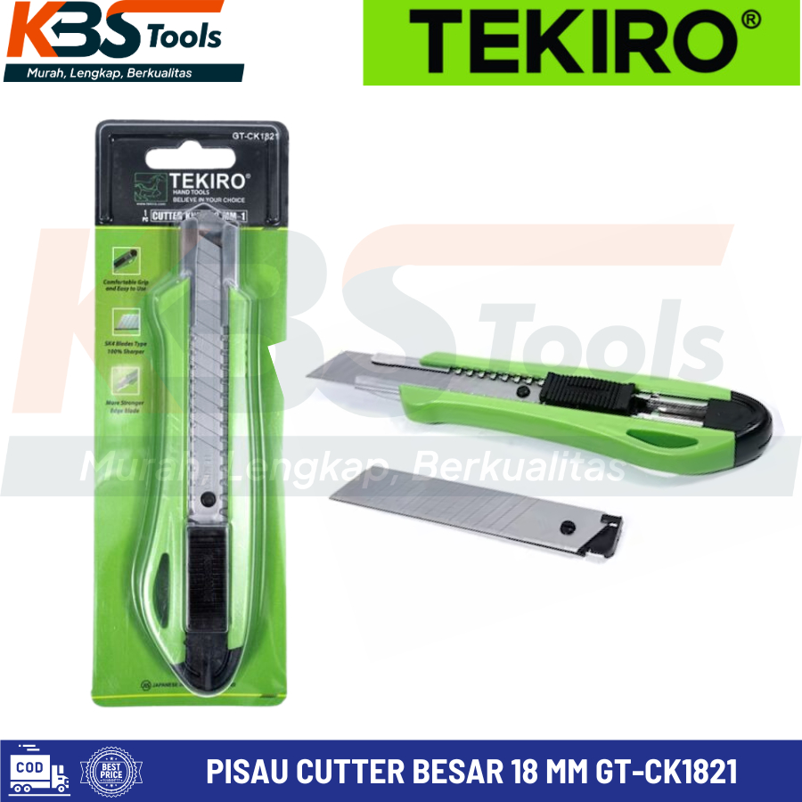 Jual Pisau Cutter TEKIRO 18 mm Silet Besar Cutter Knife 18mm | Shopee ...