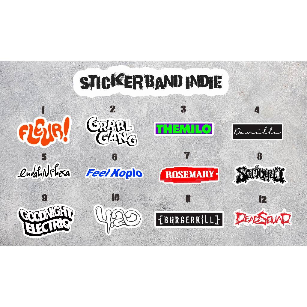 Jual STICKER BAND INDIE /STICKER AESTHETIC BAND INDIE / STICKER HELM ...