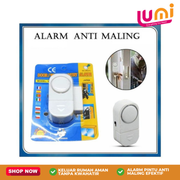 Jual Alarm Pintu Tempel Anti Maling Wireless Door Window Sensor Bunyi ...