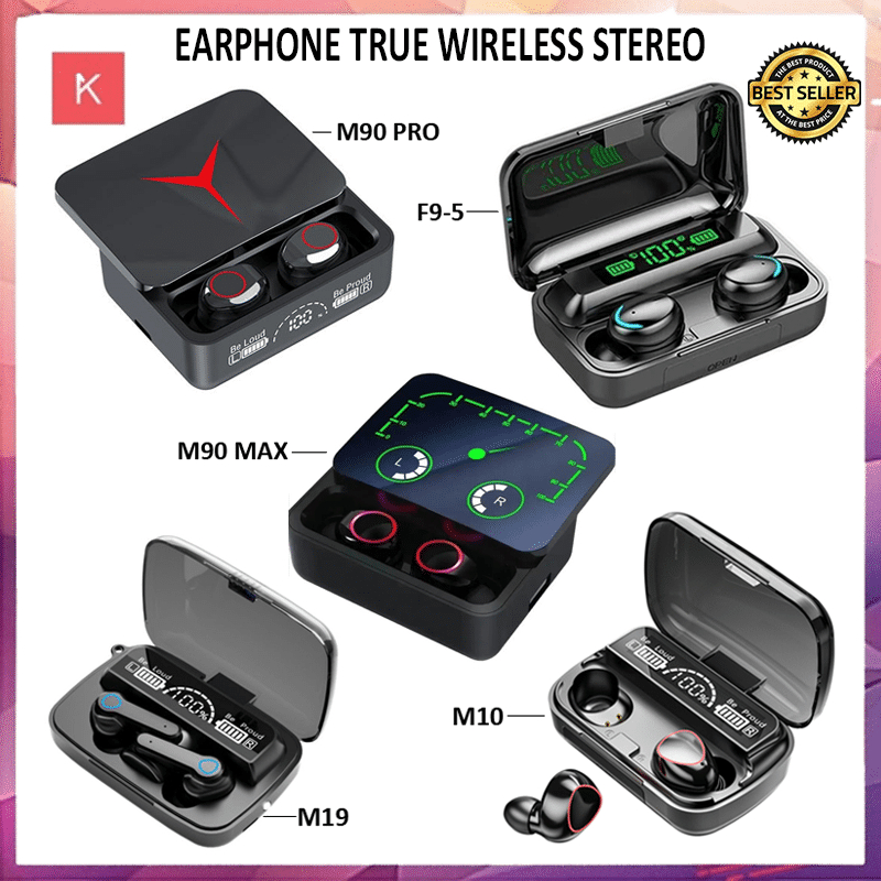 Jual ANG HEADSET BLUETOOTH TWS WIRELESS STEREO GAMING M10/F9-5/M19/M90 MAX/M90 PRO/M30 PRO ...