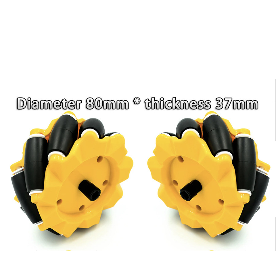 Jual 1set Mecanum Wheel 48mm Yellow Roda Robot Omni Directional Smart Car Shopee Indonesia