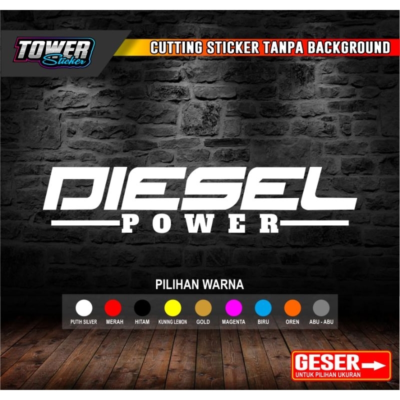Jual Sticker cutting DIESEL POWER stiker reflektif | Shopee Indonesia