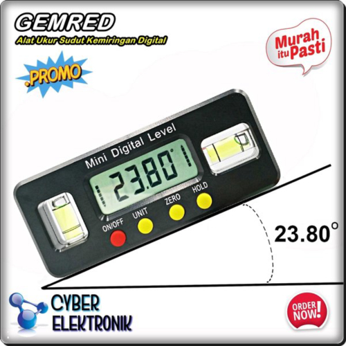 Jual GEMRED Alat Ukur Sudut Kemiringan Digital Inclinometer Level with ...