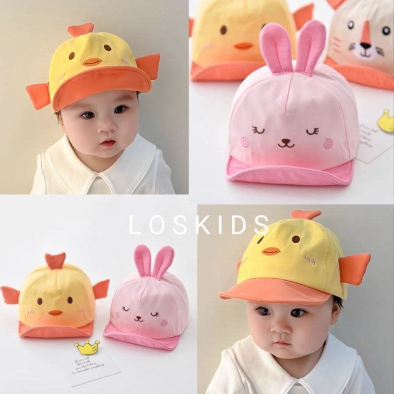 Jual Topi Bayi Musim Semi dan Musim Gugur Kartun Hewan Topi Puncak Bayi ...