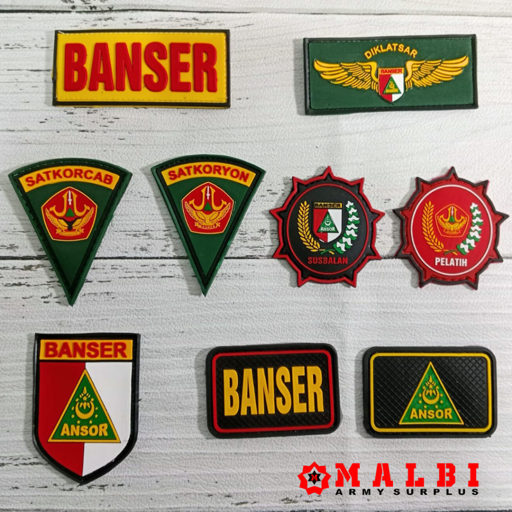 Jual Patch Rubber Velcro BANSER DIKLATSAR DIKLATSUS SATKORYON SATKORCAB ...