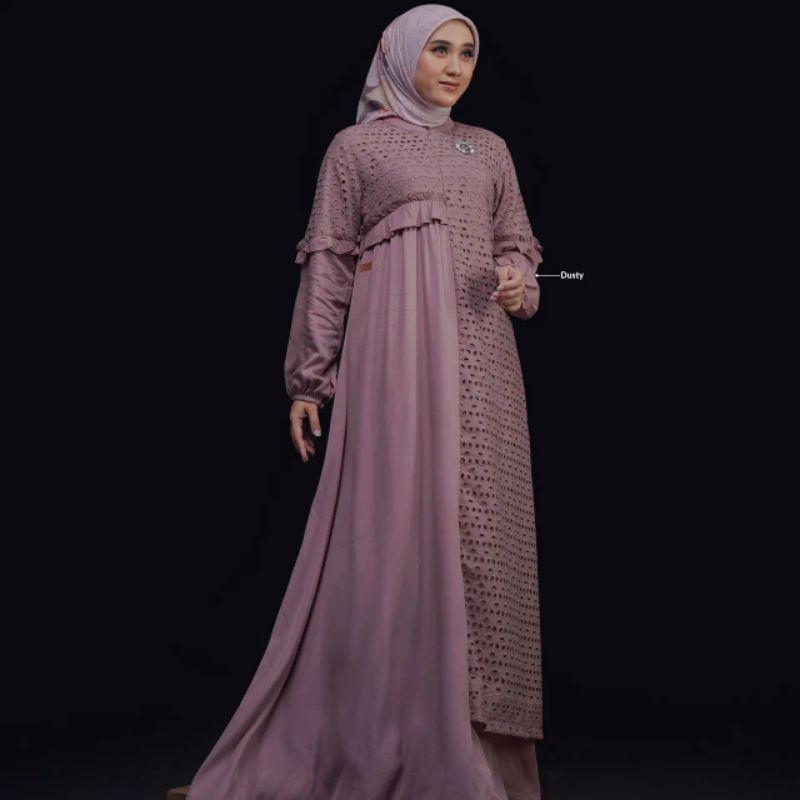 Jual NOENA DRESS / FALLONA by Nadheera Luxury [ NEW - ND Embroidery Dress Series ] Gamis ...