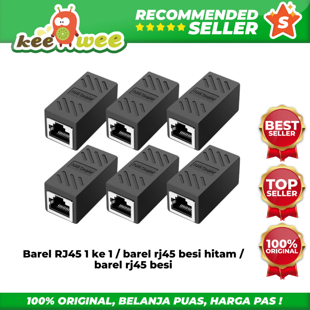 Jual Barel RJ45 1 ke 1 / barel rj45 besi hitam / barel rj45 besi ...