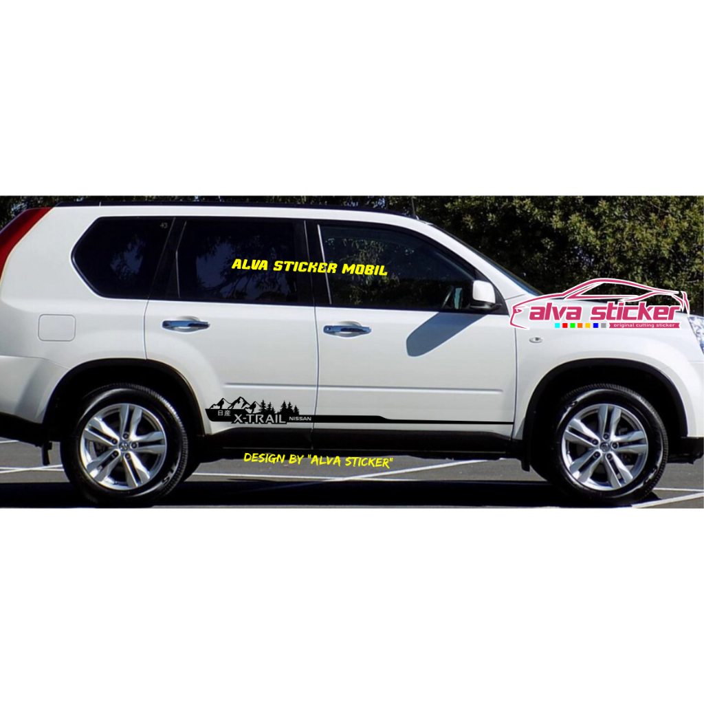 Jual sticker stiker xtrail stiker list body mobil nissan x-trail all ...