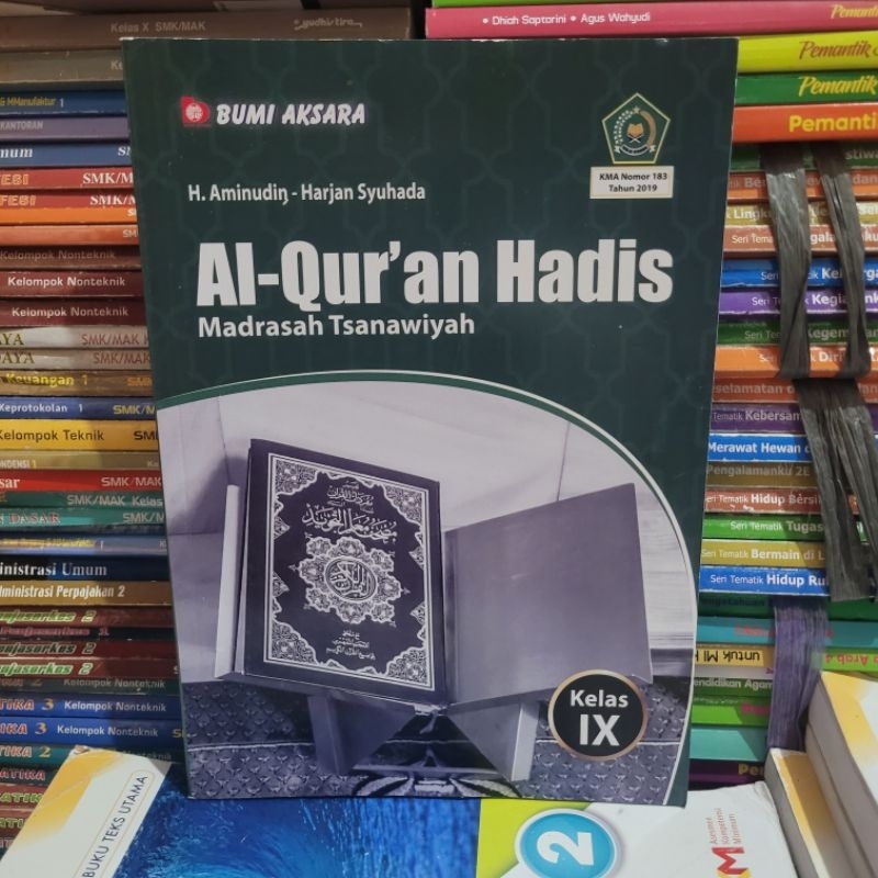 Jual BUKU BEKAS BUMI AKSARA - AL - QURAN HADIS KELAS 2 MA KMA 2019 | Shopee Indonesia