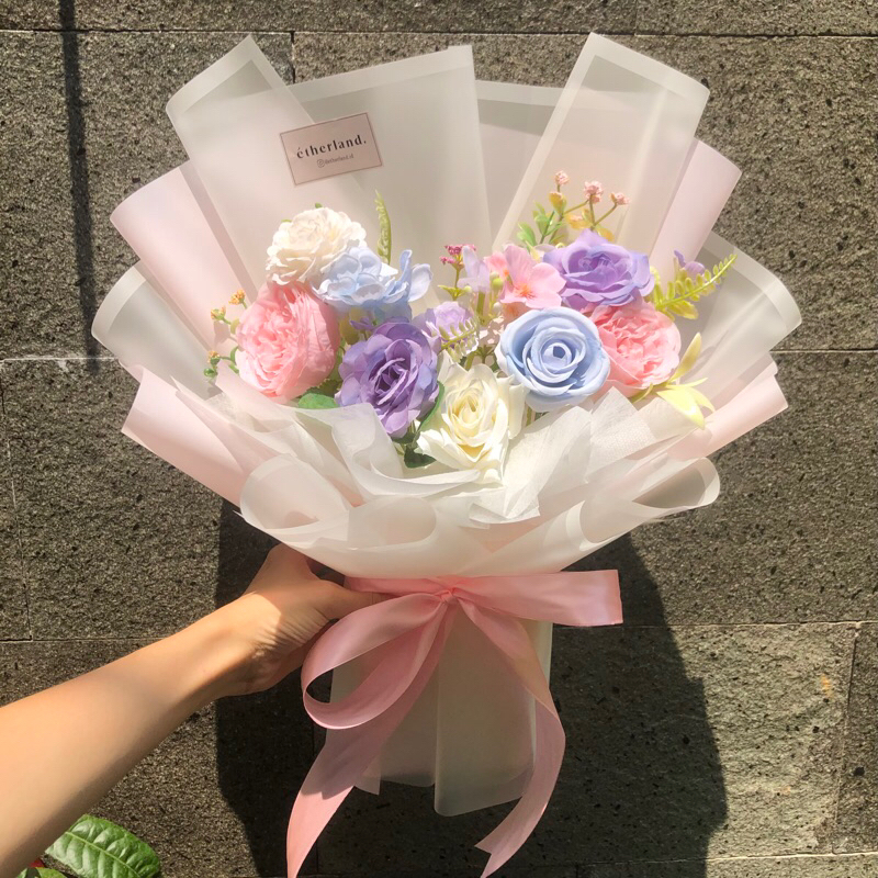 Jual Marie Bouquet | Buket Hati Korea Pastel - Love Korean [Hadiah ...