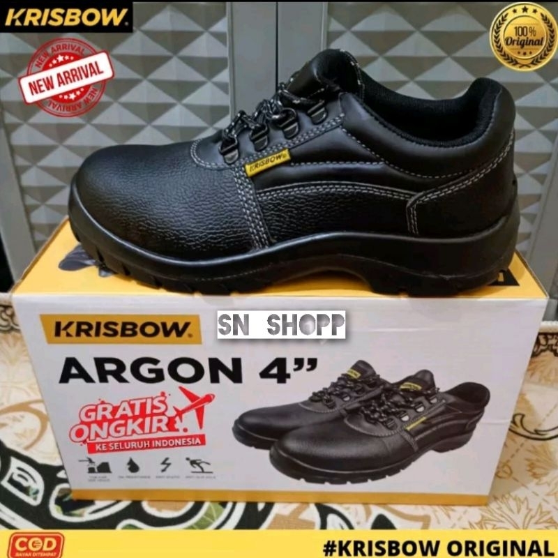 Jual Sepatu Safety Krisbow Argon 4"inch II Safety Shoes | Shopee Indonesia