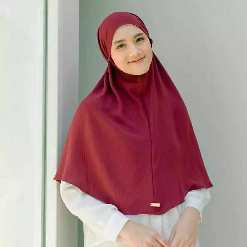 Jual Bergo Maryam Tali crinkle Ukuran L/ Kerudung Maryam Tali Crinkle Ukuran L | Shopee Indonesia