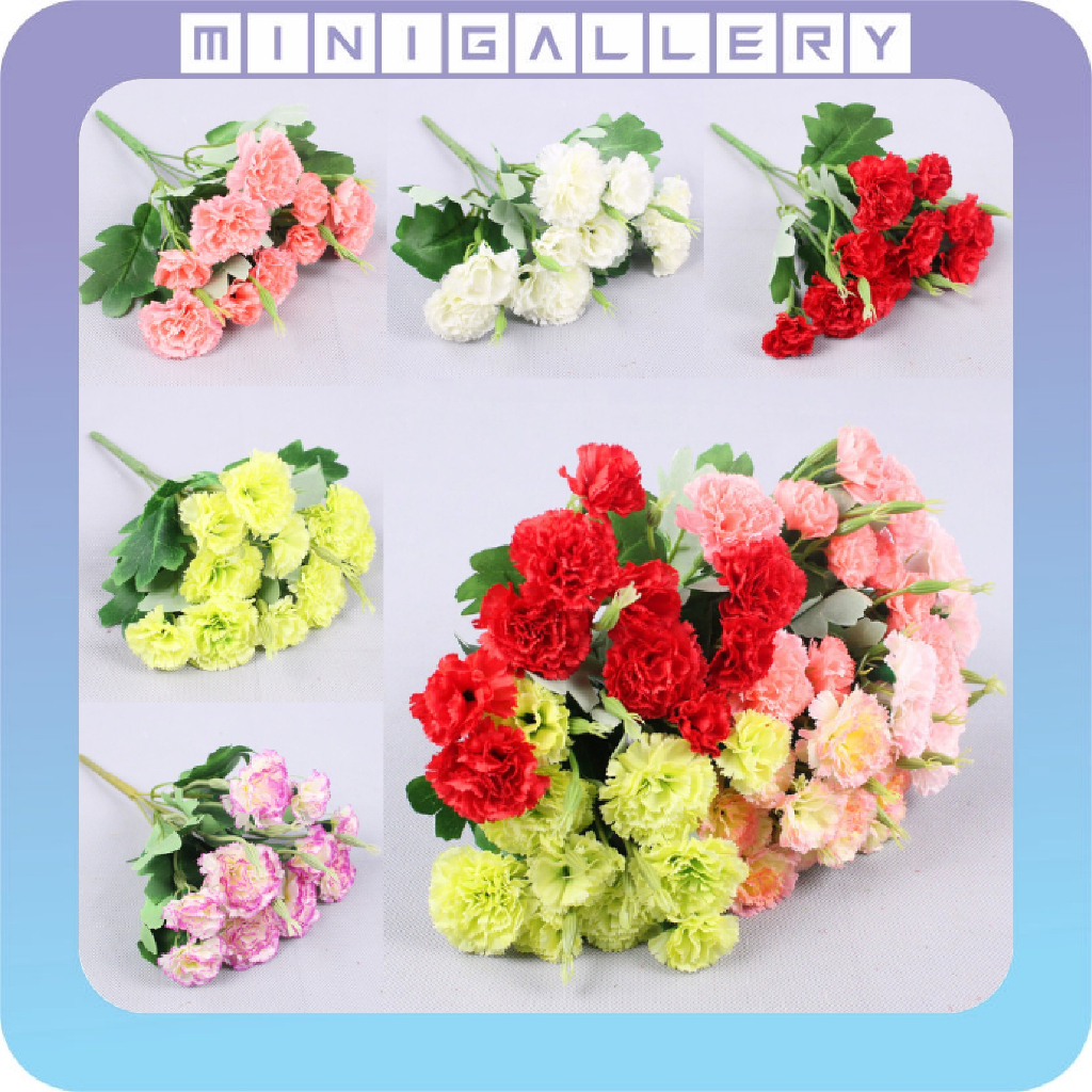 Jual Bunga Anyelir Carnation Cabang 5 Artificial Buatan Buket Home ...