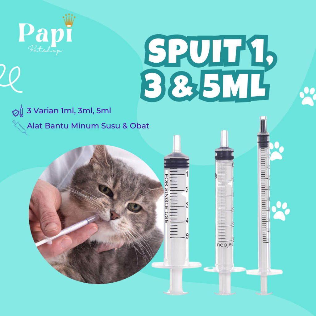 Jual Spuit Kucing 1ml 3ml 5ml 10ml Spet Kucing Pipet Kucing Pipet Hewan ...