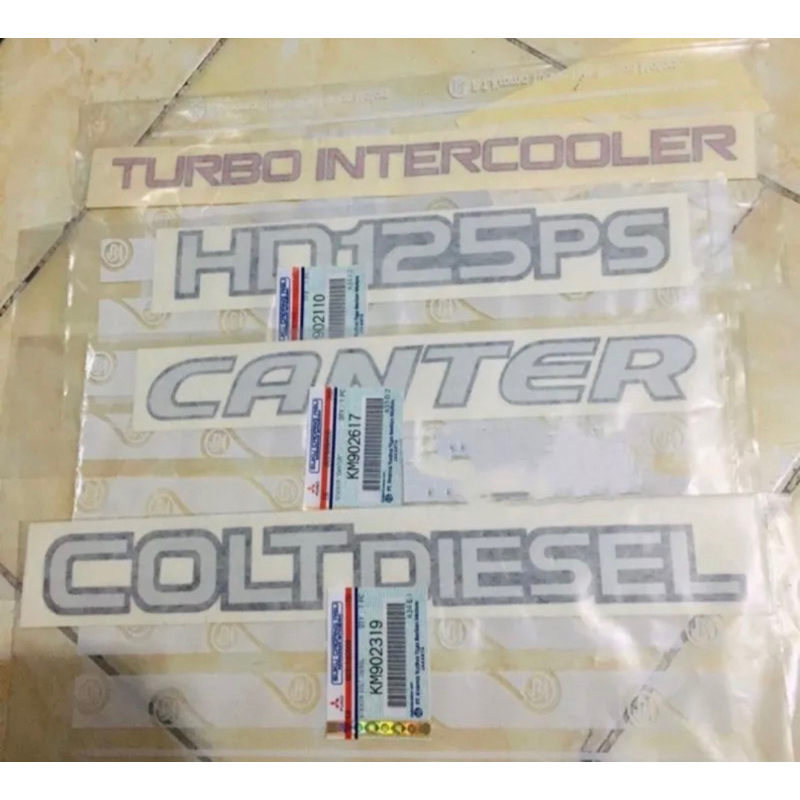 Jual stiker sticker set 4 pcs COLT DIESEL,CANTER,HD125PS ,TURBO ...