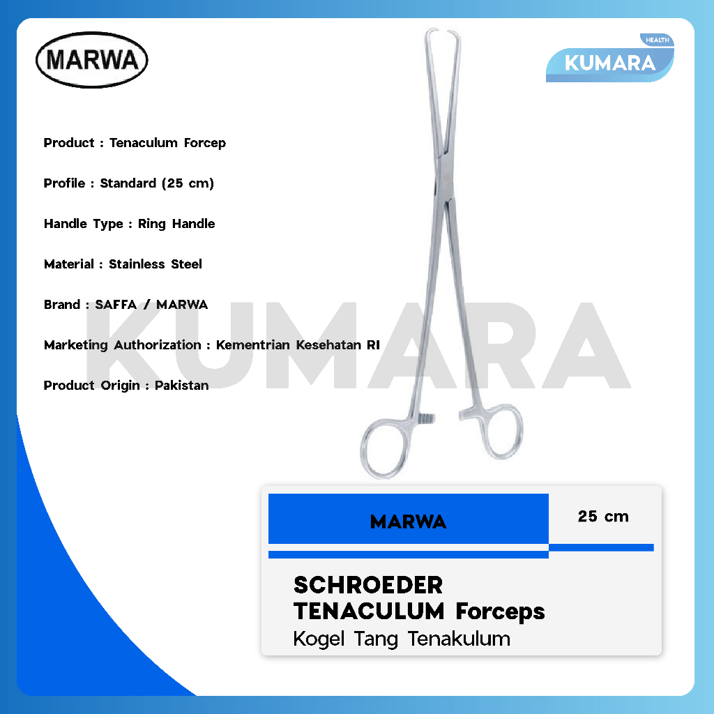 Jual MARWA - Schroeder Tenaculum Forceps / Kogel Tang Tenakulum ...