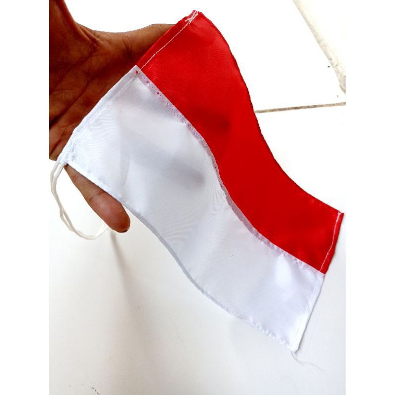 Jual (premium) bendera tangan, bendera plus stick kayu, bendera kain ...