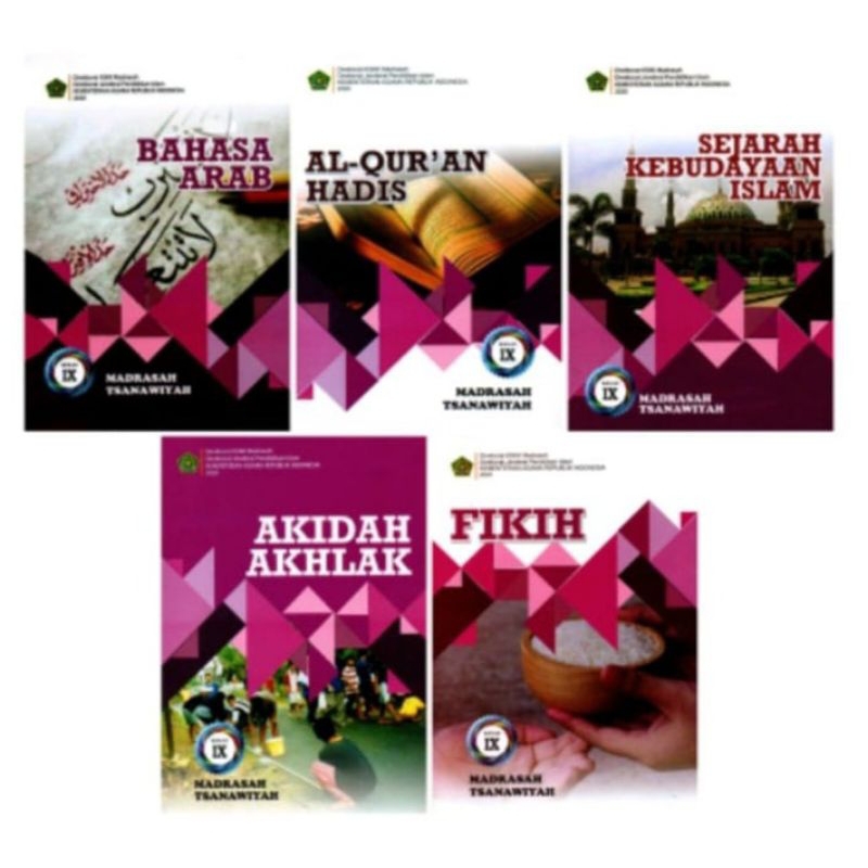 Jual BUKU PAKET SISWA KELAS 9 LENGKAP UNTUK MTS FIKIH, B.ARAB, AKIDAH AKHLAK, AL-QURAN HADIS DLL ...