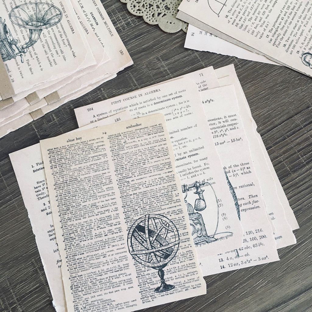 Jual Manuscript Mathematics Deco Paper Vintage Scrapbook Journal by ...