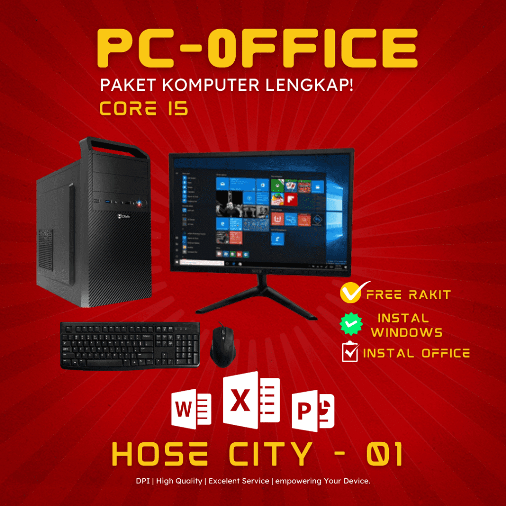 Jual komputer fullset murah baru intel core i5 Ram 8gb hdd 500gb ssd ...