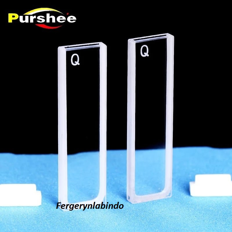 Jual Quartz Cuvette 1mm Lightpath Cuvettes Cell Spectrometer 1 box isi ...