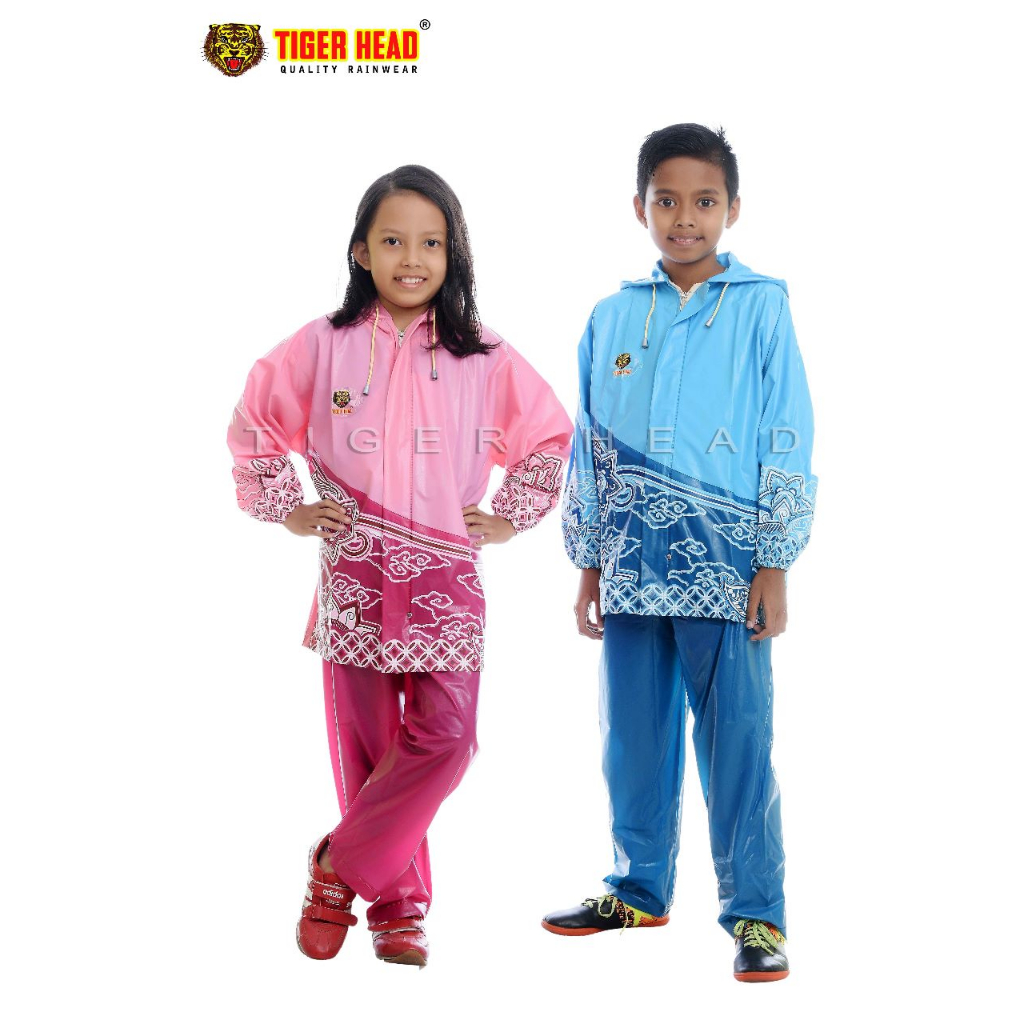 Jual JAS HUJAN STELAN REMAJA ANAK BATIK TIGER HEAD | Shopee Indonesia