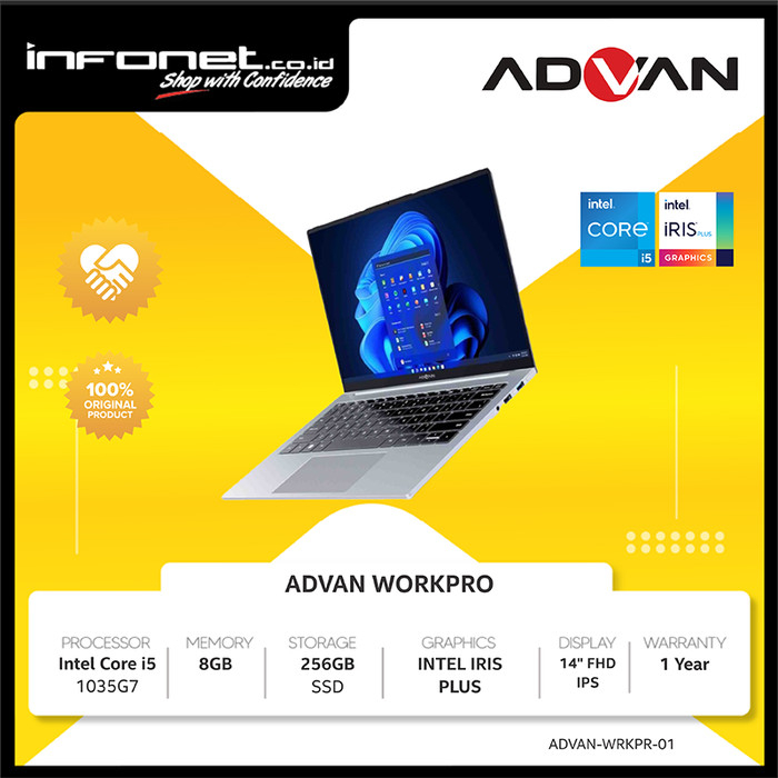 Jual ADVAN WORKPRO i5 1035G7 8GB 512GB SSD 14 FHD IPS W11 | Shopee ...
