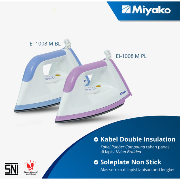 Jual Setrika Miyako EI 1000 / 1008 M Licin | Setrikaan listrik ...