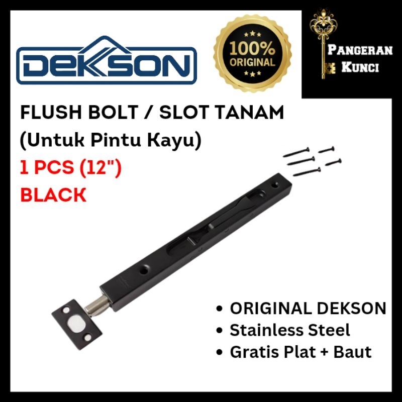 Jual FLUSH BOLT DEKSON ORIGINAL GRENDEL TANAM SLOT SELOT PINTU KAYU ...