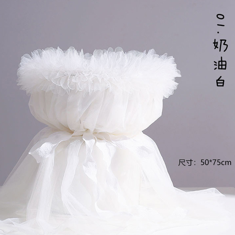 Jual Kain Renda Lace Pembungkus Buket Bunga / Korean Flower lace ...