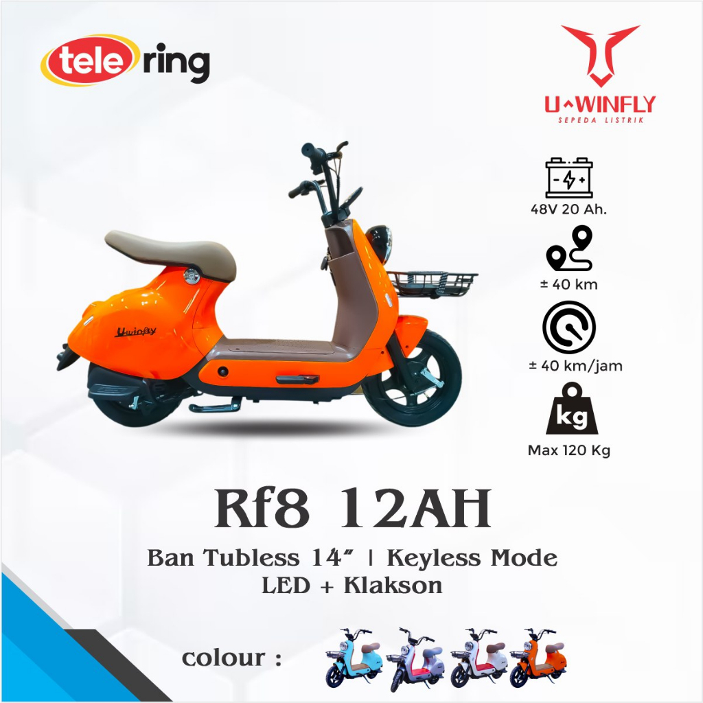 Jual SEPEDA LISTRIK U-WINFLY RF8 12AH | Shopee Indonesia