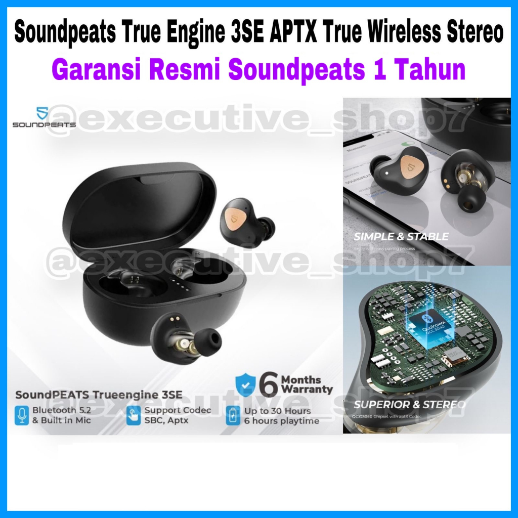 Jual Soundpeats True Engine 3SE 3 SE APTX True Wireless Sterero ...
