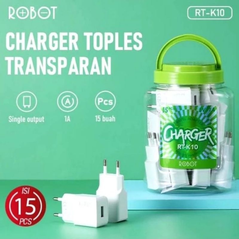 Jual Robot Adaptor Charger RT-K10 Batok kepala Charger Single USB Port ...
