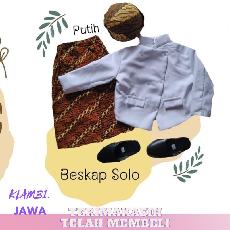 Jual Beskap Set Anak SOLO Sage Green/Mustard/Marun/Coksu/Putih/Abu"baju ...