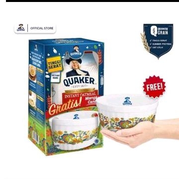 Jual Quaker Oatmeal 800g (varian Quick Cook berhadiah mangkok cantik ...