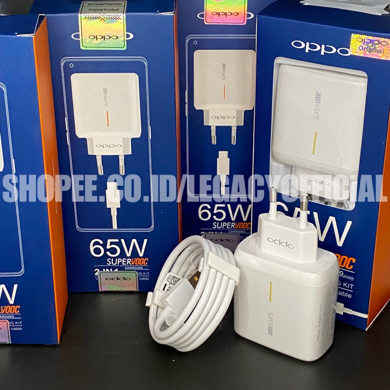 Jual Charger Oppo 33W 65W 80W SUPER VOOC Type C Fast Charging Original ...