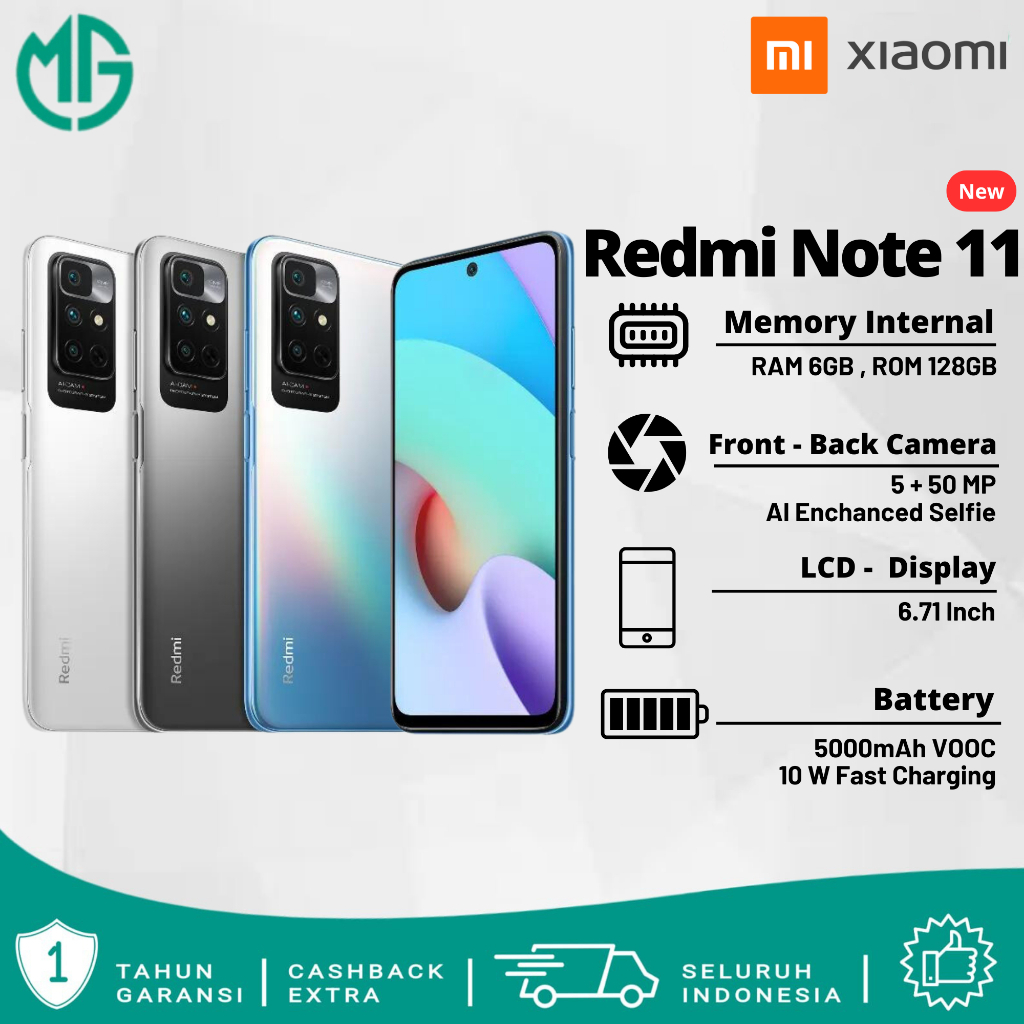Jual XiaoMi RedMi NOTE 11 4G 6/128 GB Smartphone New Series 2022 ...