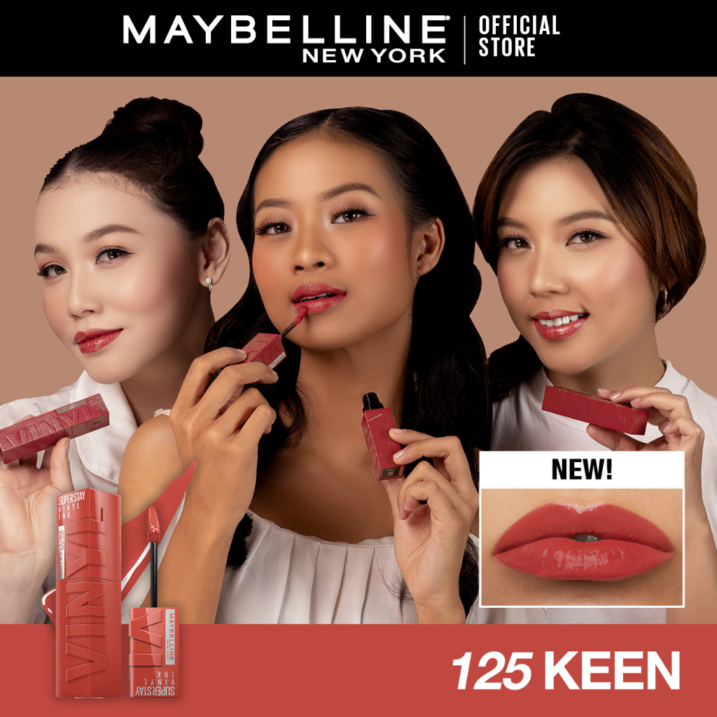 Jual MAYBELLINE SUPERSTAY VINYL INK Lippy Pepy Keen Peachy Charmed ...
