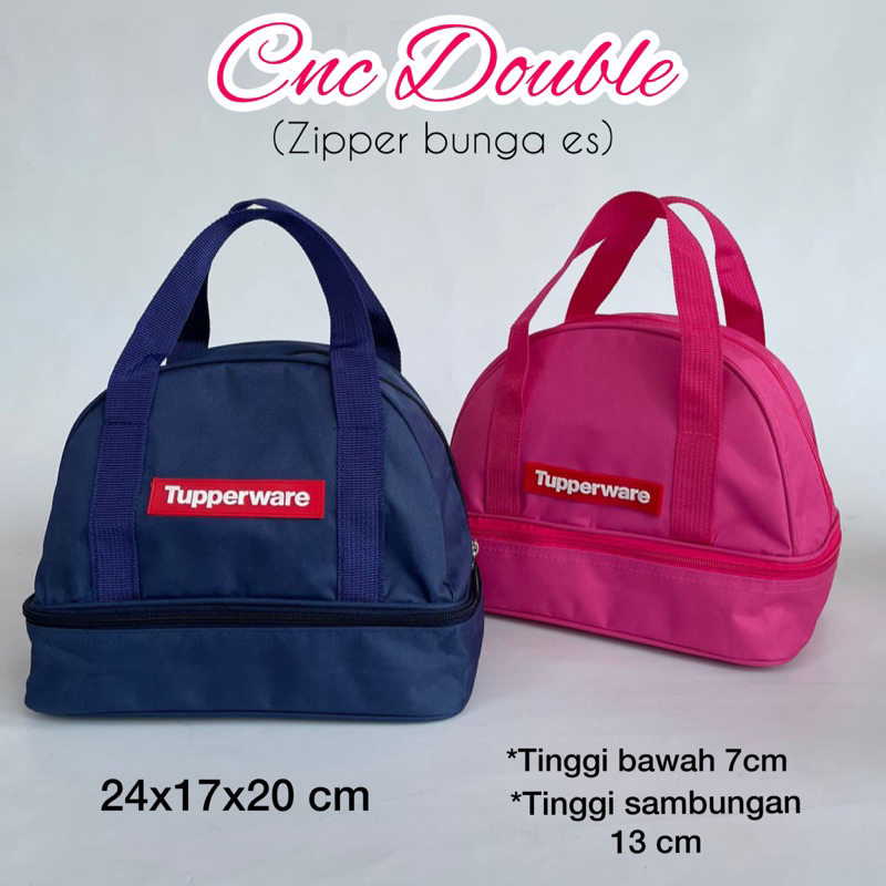 Jual Cnc Dobel Polos cap karet Tupperware (zipper bunga es) | Shopee ...