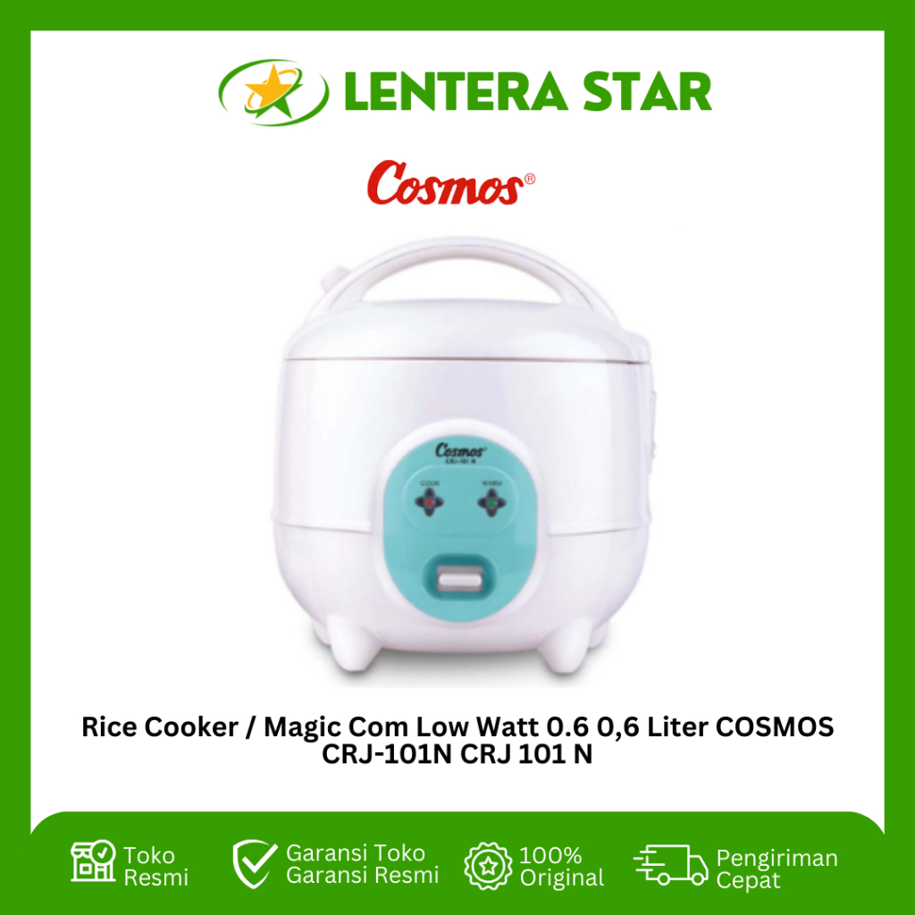 Jual Rice Cooker / Magic Com Low Watt 0.6 0,6 Liter COSMOS CRJ-101N CRJ ...