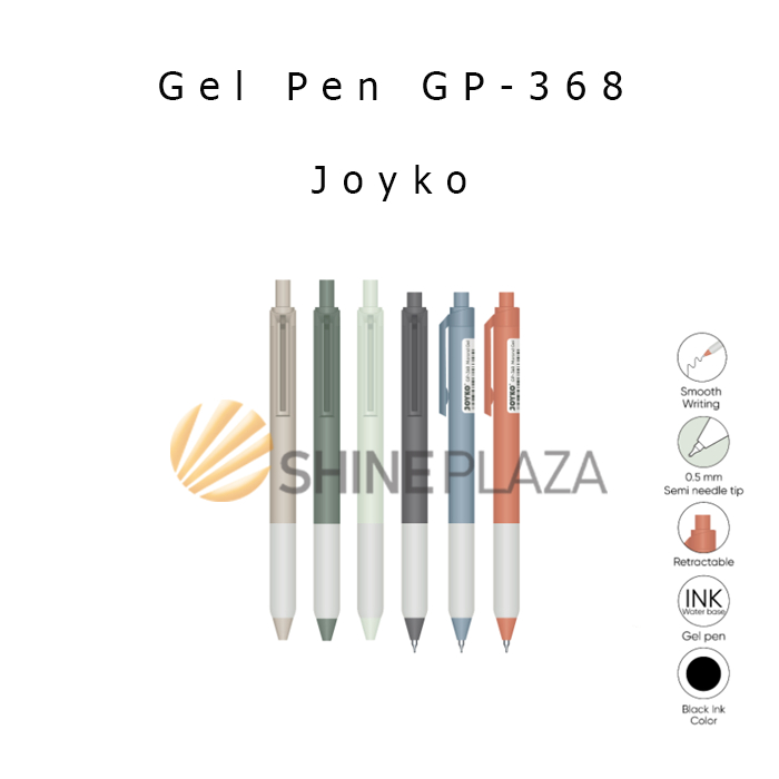Jual Pulpen Gel Joyko Morand Color GP-368 0.5mm - Bolpen Pena Gel Hitam ...