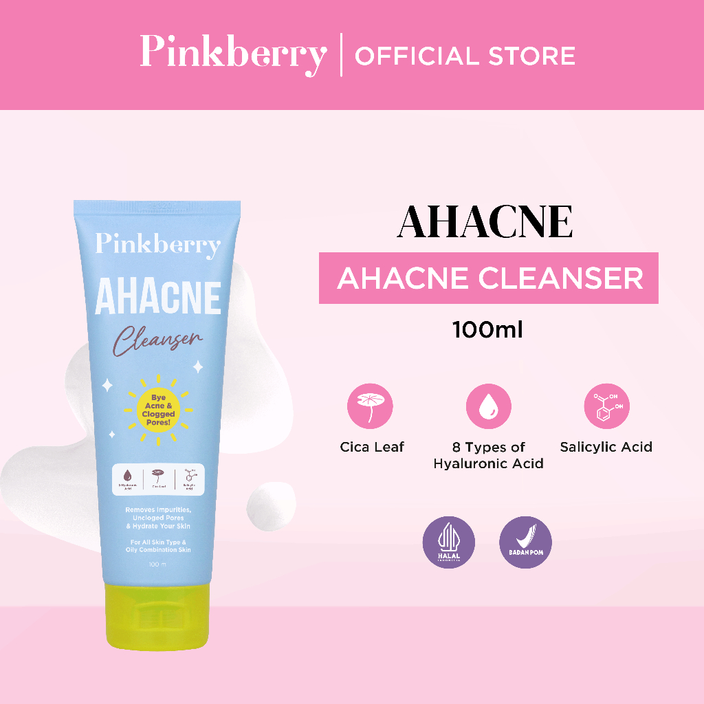 Jual PINKBERRY AHAcne Cleanser 100ml - Sabun Cuci Muka Untuk Kulit ...