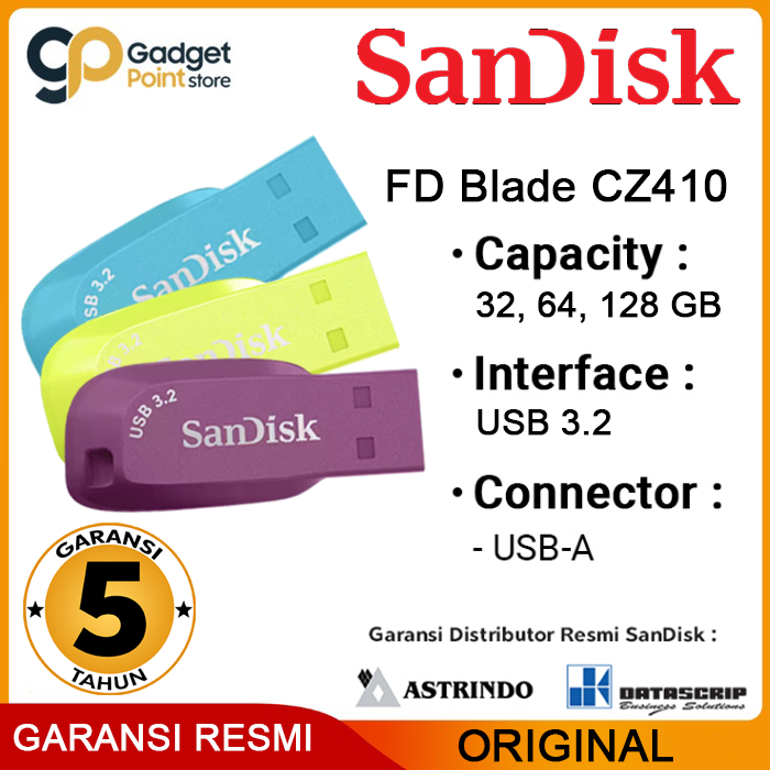 Jual Flashdisk SanDisk CZ410 32GB 64GB 128GB USB 3.2 Ultra Shift 32 GB ...