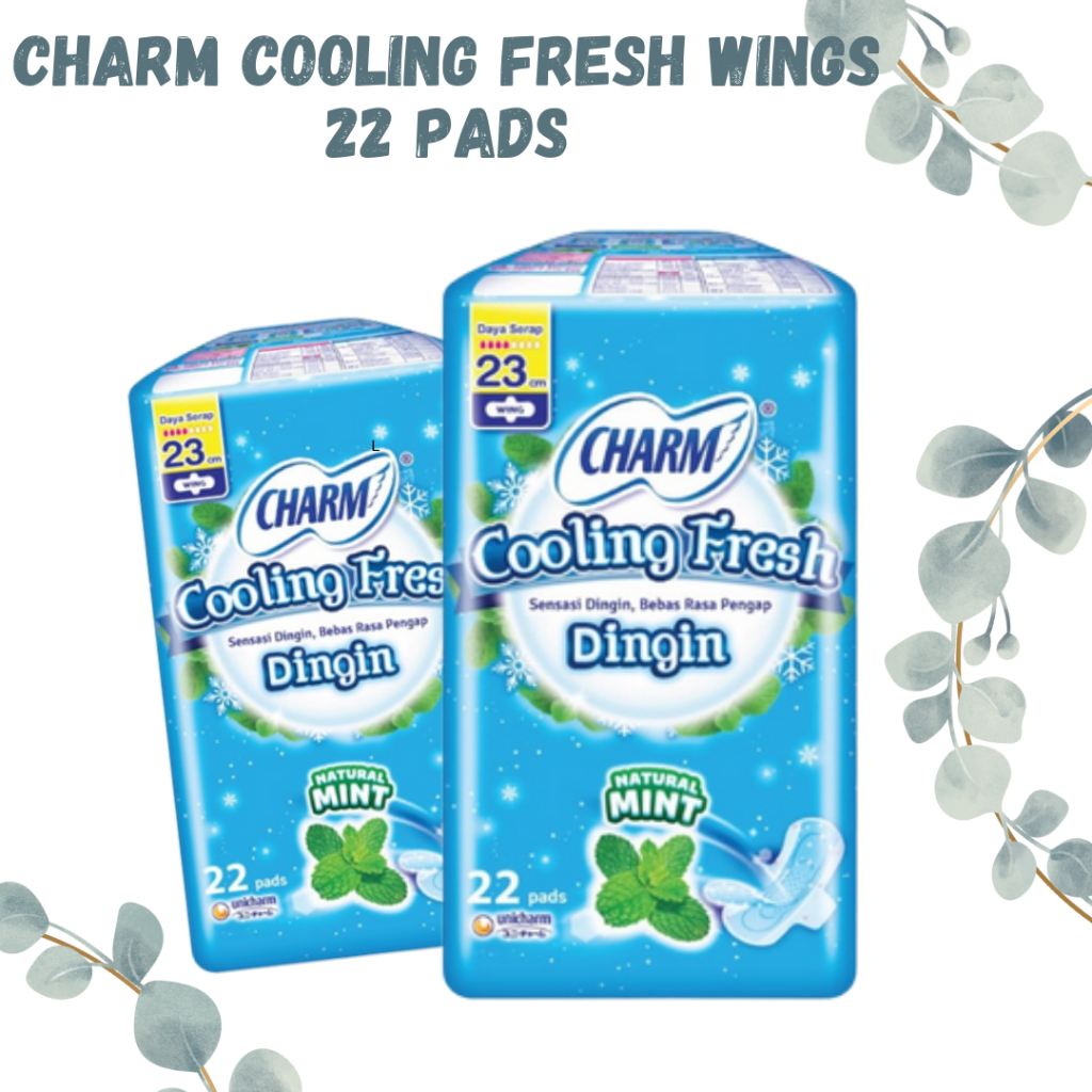 Jual Charm Pembalut Cooling Fresh Wing Long 23 cm 22 pads Pembalut ...