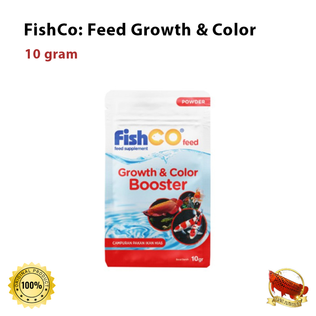 Jual FISHCO FEED 10 gram Suplemen Pakan Ikan Hias GROWTH & COLOR ...