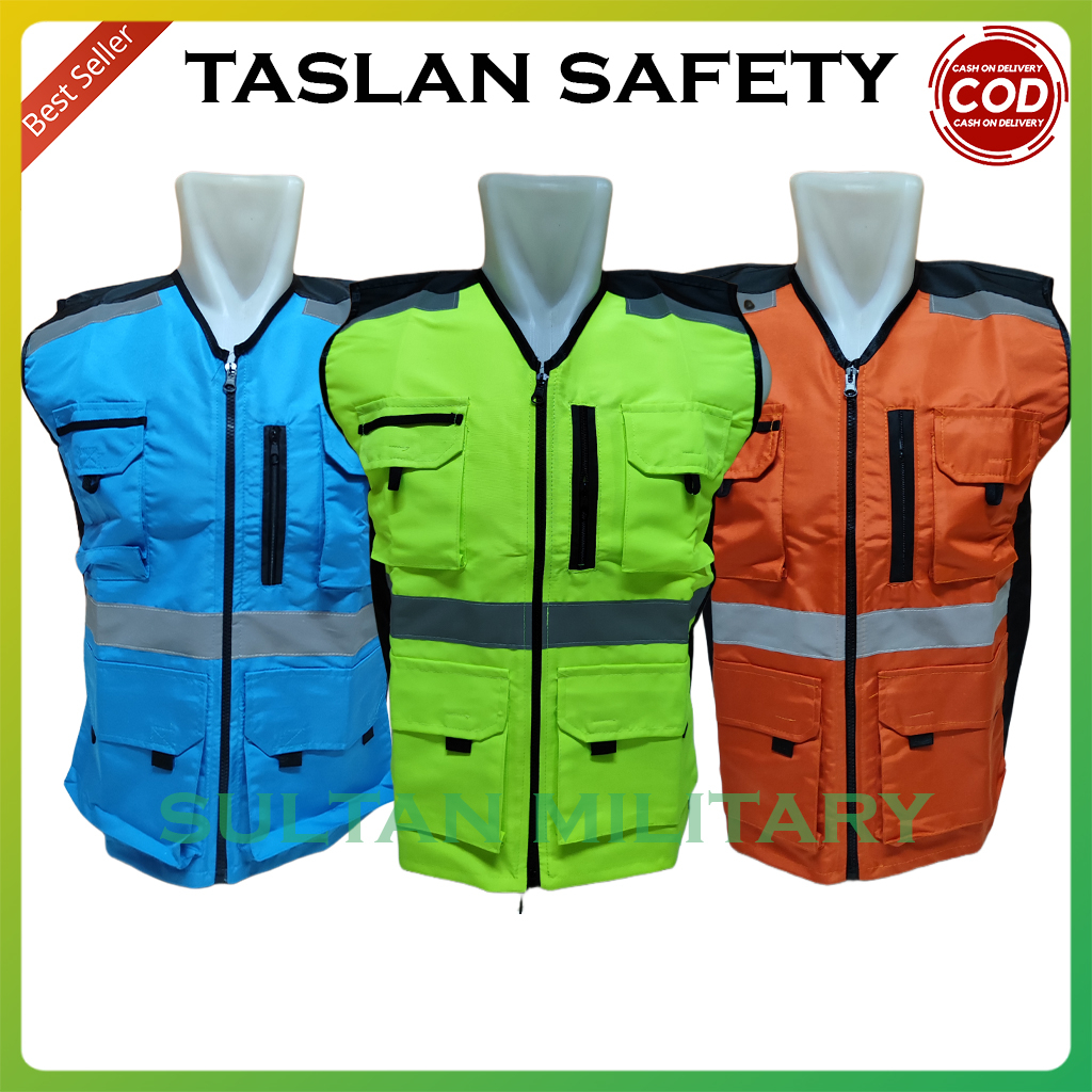 Jual Rompi Safety Bahan Taslan Anti Air High Quality Terbaru | Rompi ...