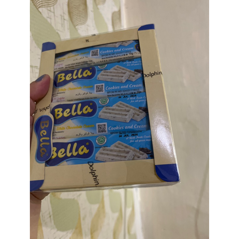 Jual Bella White Coklat Cookies Cream Perpak isi 24 Pcs | Shopee Indonesia